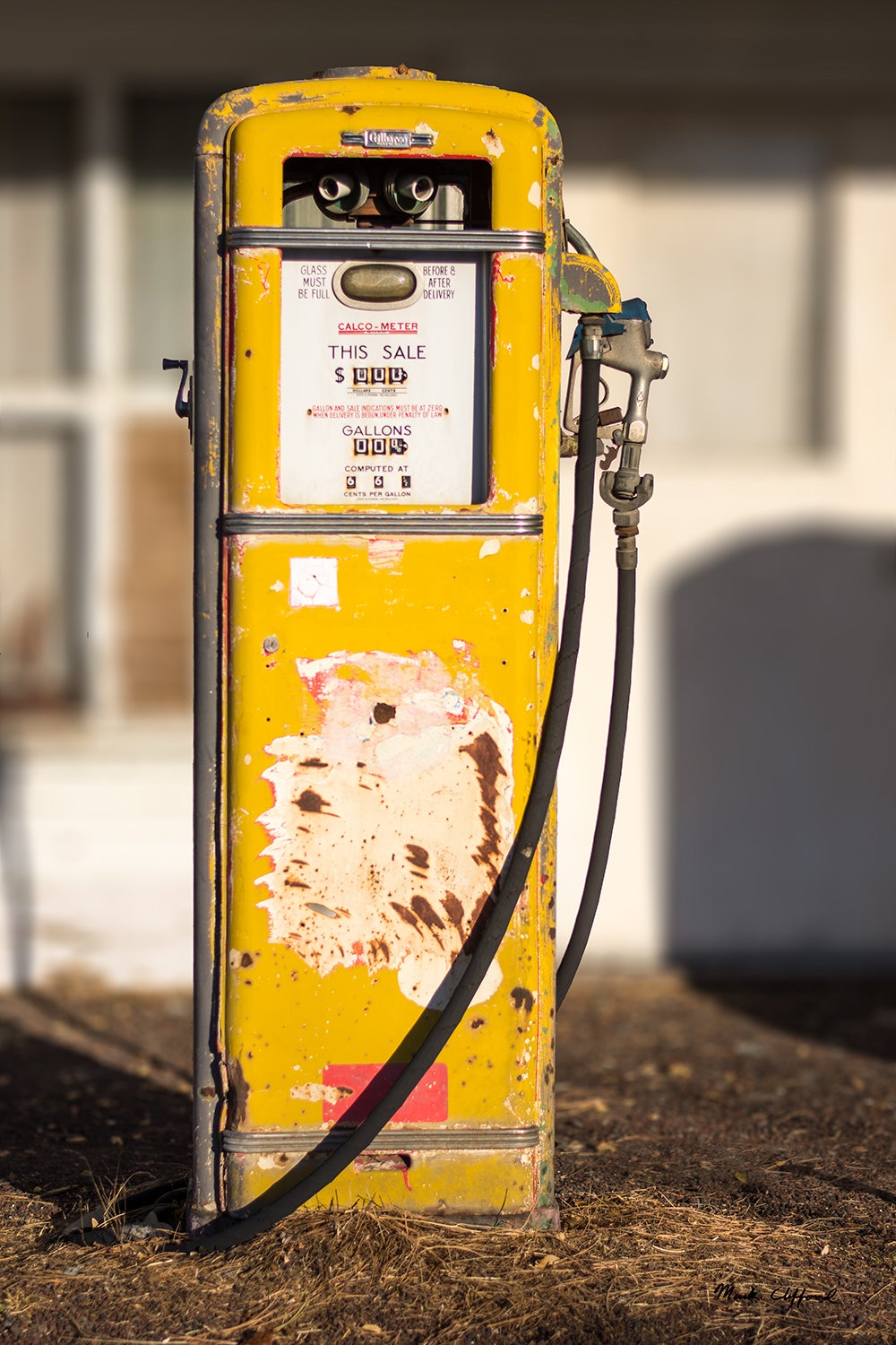 Yellow Gas Pump Fine Art Photographic Print | MRC Photography USA